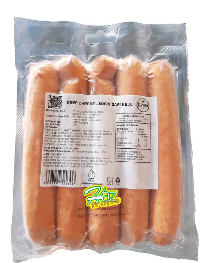 Jual El Primo Beef Cheese Sausage | Sosis Sapi Keju 1Kg - Kota Semarang ...