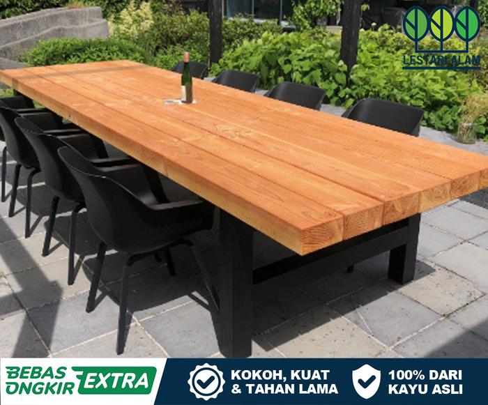 Jual Meja Outdoor tebal 5 cm - 240 x 120 x 75 cm - Meja Piknik - Meja ...