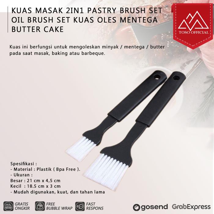 Jual Kuas Masak 2in1 Pastry Brush Set Oil Brush Kuas Oles Mentega ...