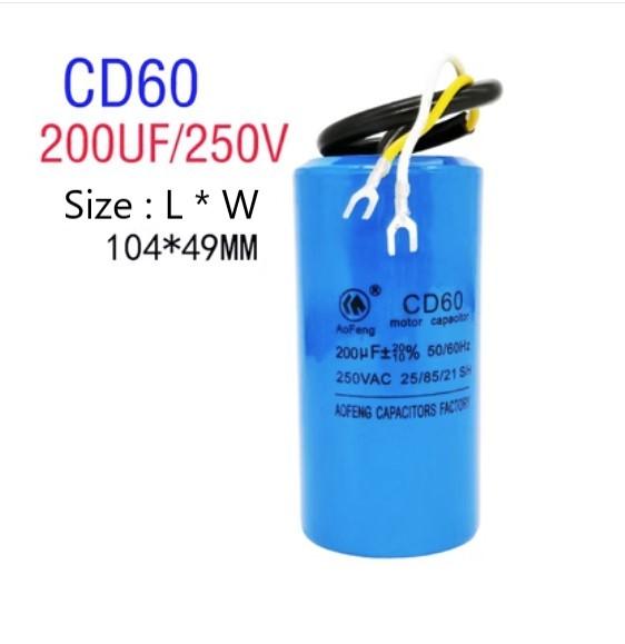 Jual Capacitor CD60 250V AC Motor Start (7211) - 200UF - Kota Surabaya ...