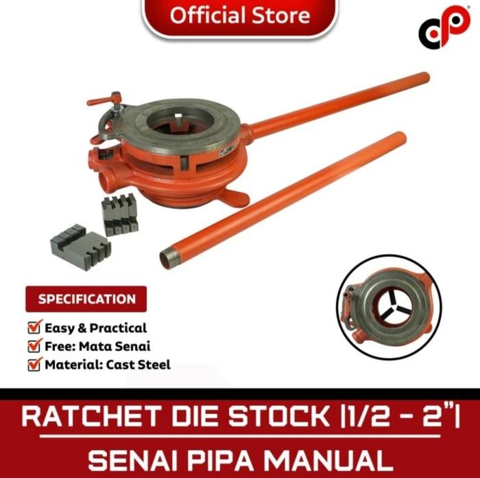 Jual Senai Pipa Manual| Ratchet Die Stock| 1/2" - 1 1/4 "| 1/2 - 2"| 60 ...
