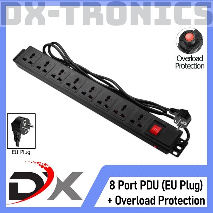 Jual Power Distribution Unit PDU 8 Port Outlet Stop Kontak Rack Server - Jakarta Barat - DX ...