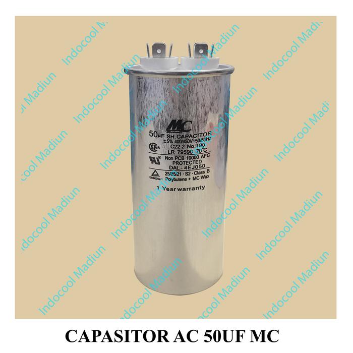Jual KAPASITOR 50UF/CAPACITOR AC MC/KAPASITOR/CAPASITOR AC 50UF MC ...