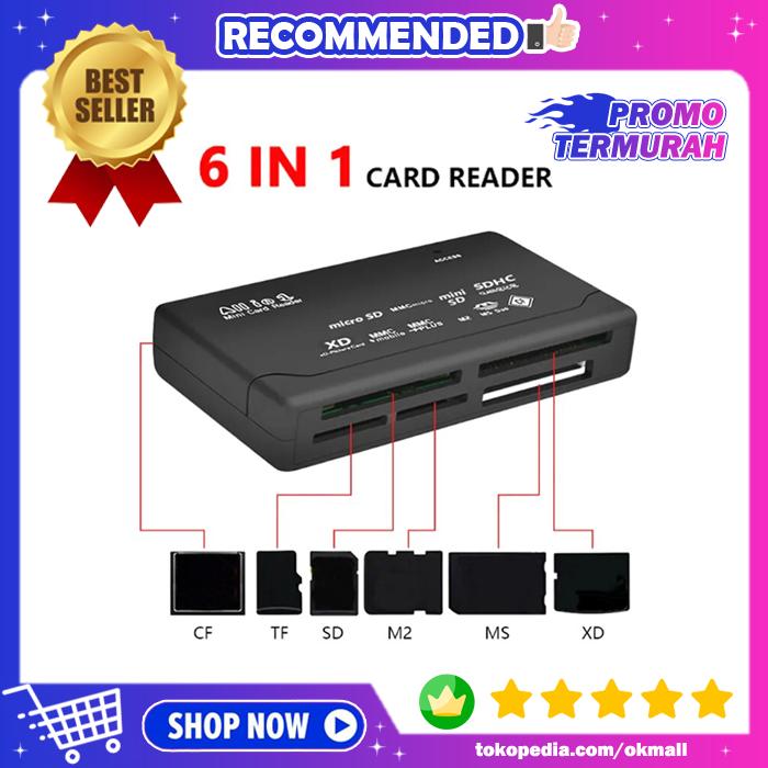 Jual Card Reader Adapter Pembaca Kartu Memory MMC MS CF SDHC TF Micro ...