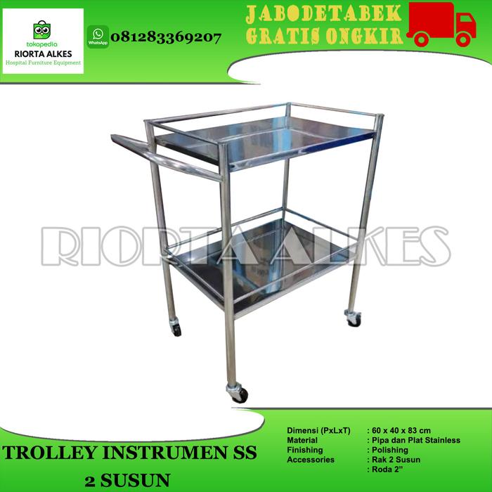 Jual Troli instrumen meja instrumen trolley instrumen - Jakarta Pusat ...