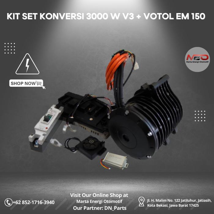 Jual Kit Set Konversi 3000 W V3 + Votol EM 150 - Kota Bekasi - Marta Energi Otomotif | Tokopedia