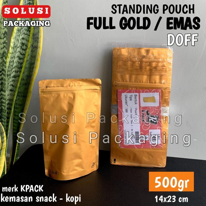 Jual KPACK 500Z STANDING POUCH SUPER GOLD EMAS 500g | KEMASAN PLASTIK KLIP - Kota Surabaya ...