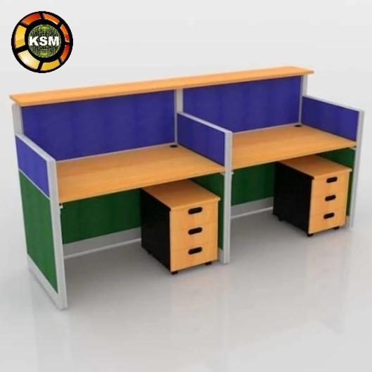 Jual Meja Kasir Front Office Resepsionis Meja Cubicle Staff Admin 2 ...