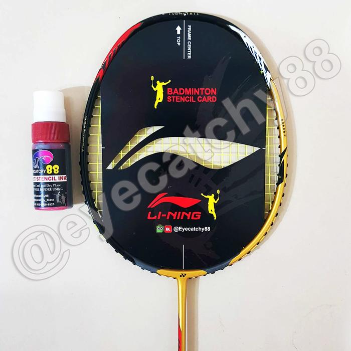 Jual black Logo - Stencil Card Badminton/ Logo Raket/ Cetakan Raket ...
