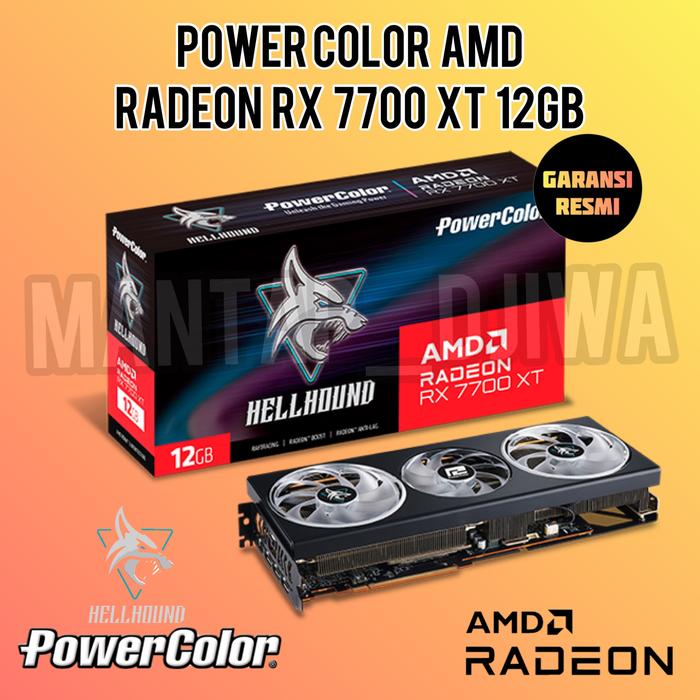 Jual PowerColor Hellhound AMD Radeon RX 7700 XT / 7700XT 12GB-Garansi ...