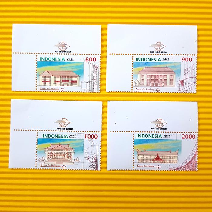 Jual Prangko INDONESIA. ARSITEKTUR GEDUNG KANTOR POS. Set lengkap (4v ...
