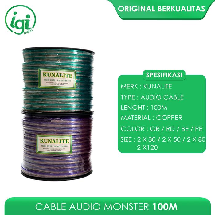 Jual KABEL LISTRIK SERABUT 2X120 100M / TRANSPARANT 2 X 120 100 M ...
