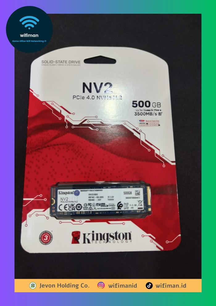 Jual Kingston NV2 500GB NVME Pcie Gen 4 SSD M2 - 500 GB Bukan 512 ...