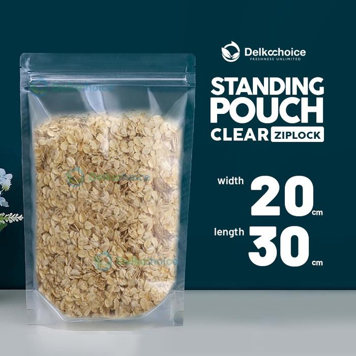 Jual Standing Pouch Ziplock Clear Plastik Makanan Kemasan Ziplock 20x30 ...