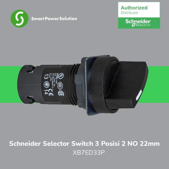 Promo Schneider Selector Switch 3 Posisi 2 NO 22mm - XB7ED33P - Jakarta ...