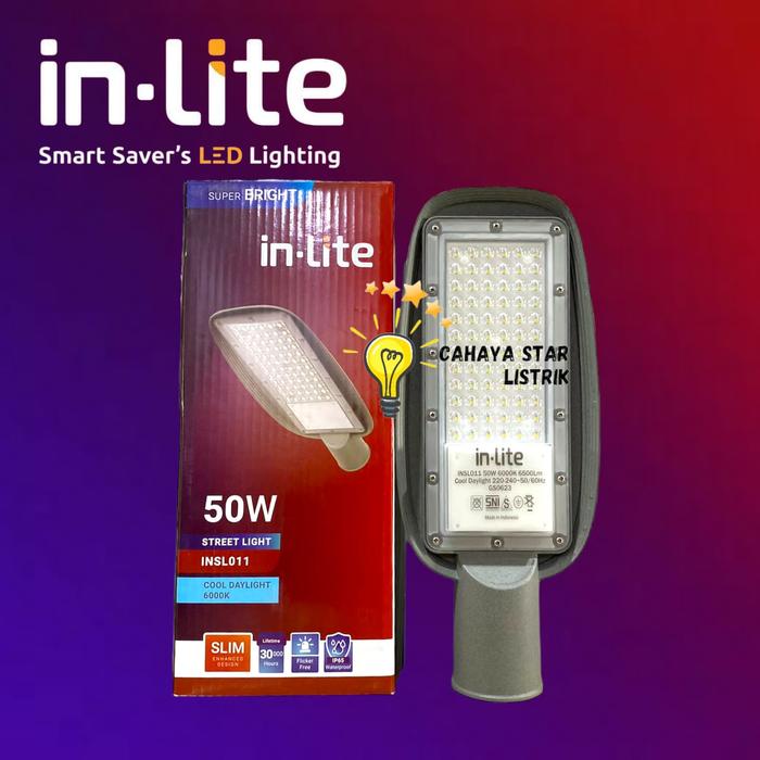 Jual LAMPU JALAN PJU LED 50W 50 WATT INLITE INSL011 STREET LIGHT INSL ...