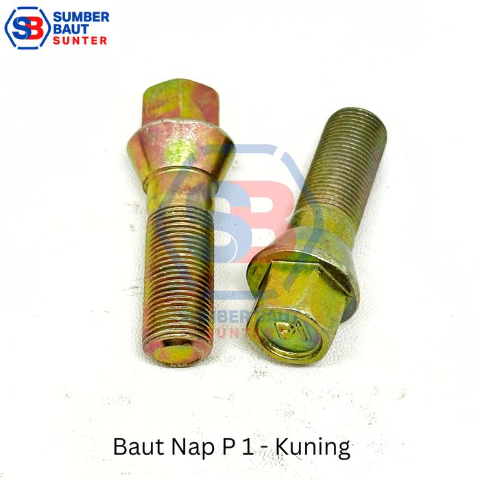 Jual P 1 Baut Nap FE 111 As Roda / Axle Bolt RR - Drat Halus - Hitam ...