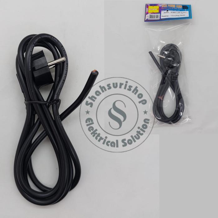 Jual KITANI KABEL POWER CORD 2x0,75 1,5 METER NEW STEKER BULAT ...