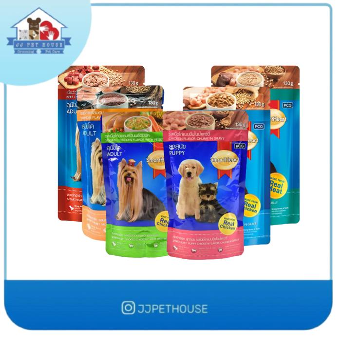 Jual MAKANAN ANJING SMARTHEART DOG POUCH 130GR - CHICKEN LIVER - Kota ...