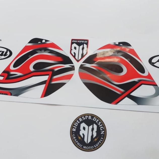 Jual Sticker Decal Sidepod ARAI RX7X - HAGA - Kab. Bandung Barat ...