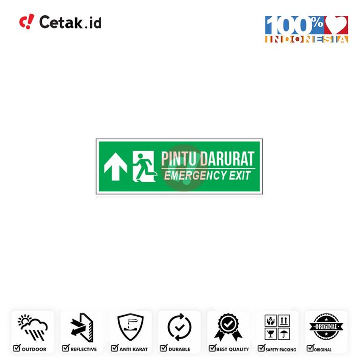 Jual Sign Akrilik Pintu Darurat/Emergency Exit 10cm x 30cm - Jakarta ...