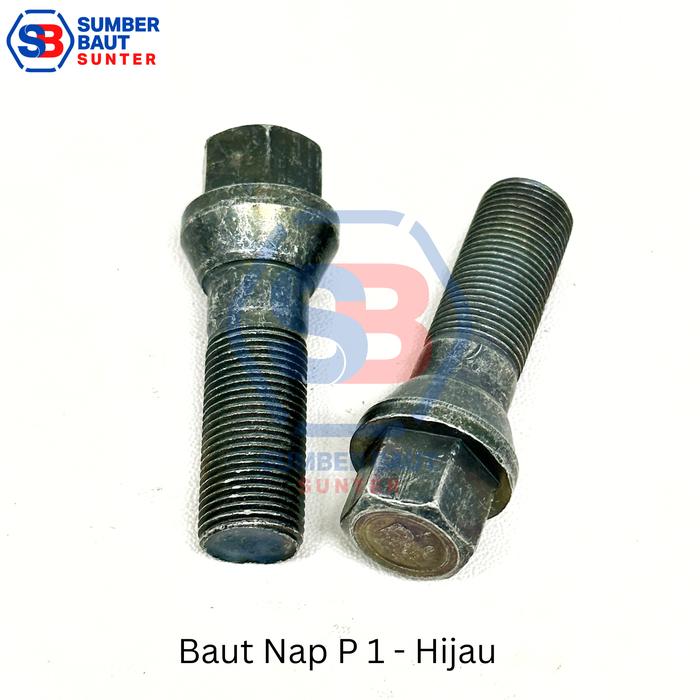 Jual P 1 Baut Nap FE 111 As Roda / Axle Bolt RR - Drat Halus - Hitam ...