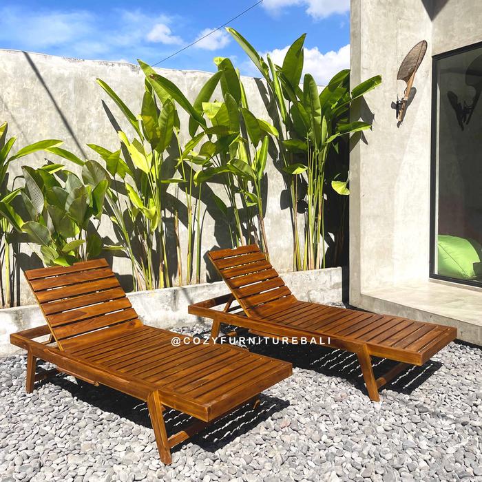 Jual WOOD SUNBED KAYU KASUR KURSI KOLAM - POOL SUN LOUNGER - POOL CHAIR ...