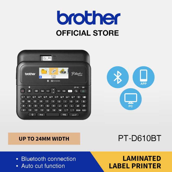 Promo Brother Printer Label PT-D610BT Label Maker PC Connectable Cicil ...