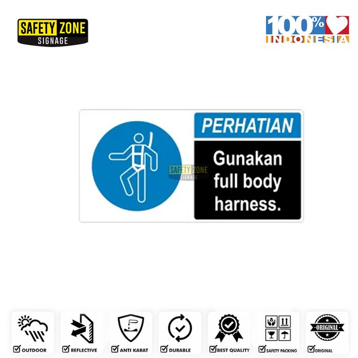 Jual RAMBU Safety Sign K3 Wajib Memakai Full Body Harness AKRILIK DAN ...