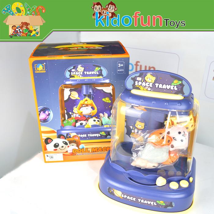 Jual Mainan Claw Doll Machine Mini Mesin Capit Boneka Space / Rainbow ...