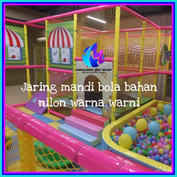 Promo jaring mandi bola anak playground warna warni bahan nilon 3mm ...