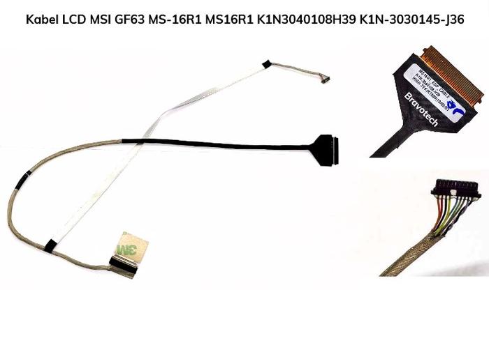 Jual Kabel LCD MSI GF63 MS-16R1 MS16R1 K1N3040108H39 K1N-3030145-J36 ...