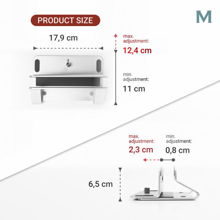 Jual Mils Slim Aluminium Vertical Laptop Stand Holder MacBook Rog ...