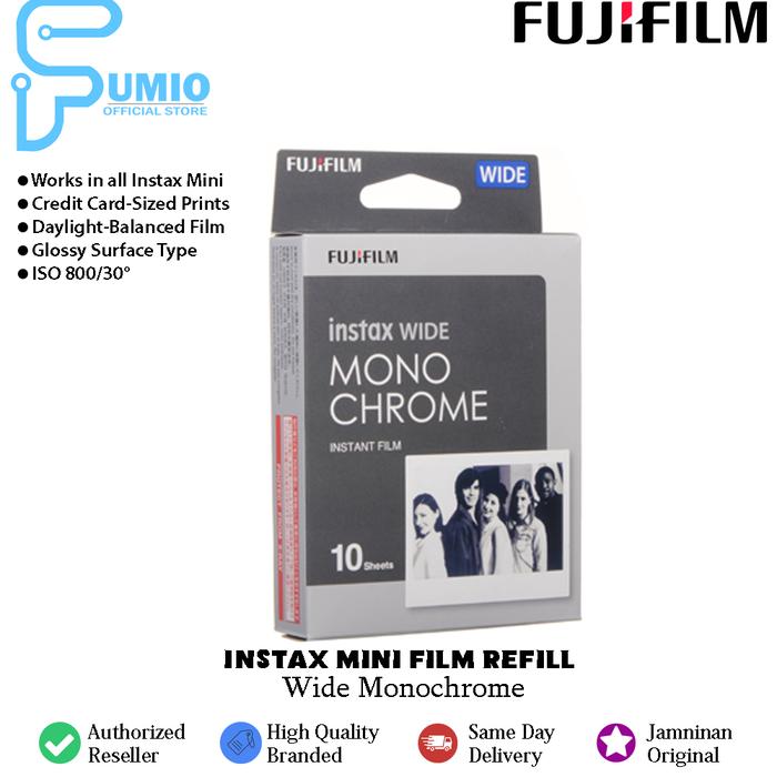 Jual Fujifilm Instax Mini Film Refill Single Wide Monocrome - Kota ...