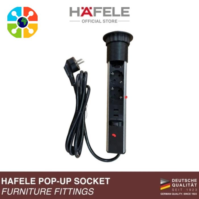 Jual Hafele Pop-Up Tower Socket - Colokan Listrik - Ø60 mm - Jakarta ...