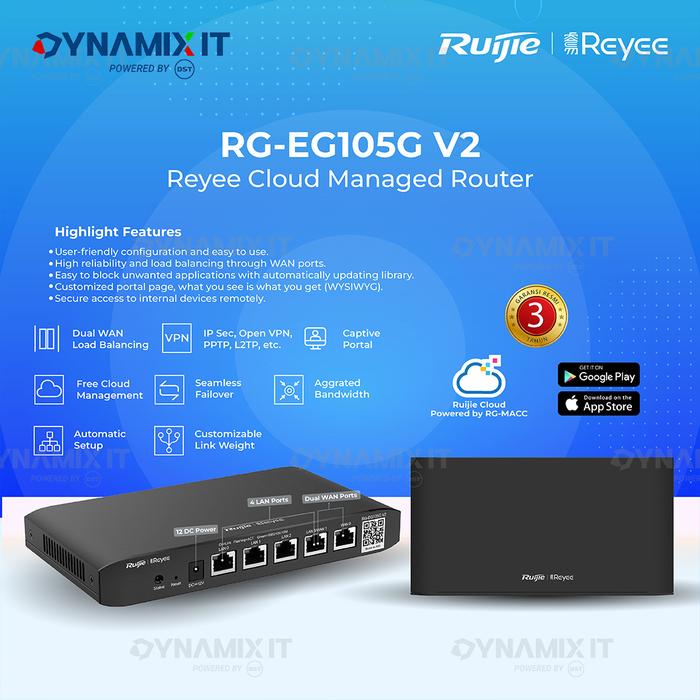 Promo RG-EG105G V2 5-Ports Gigabit Cloud Managed Router Gateway Cicil 0 ...