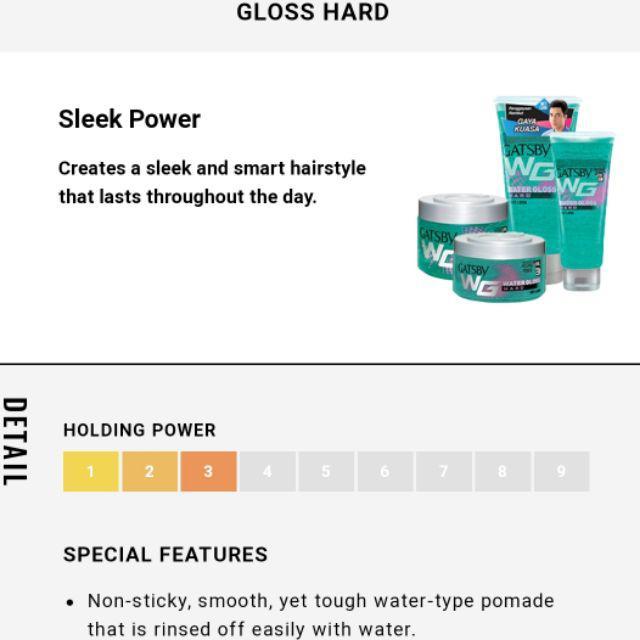 Jual Gatsby wg water gloss hair styling gel minyak rambut pomade soft ...