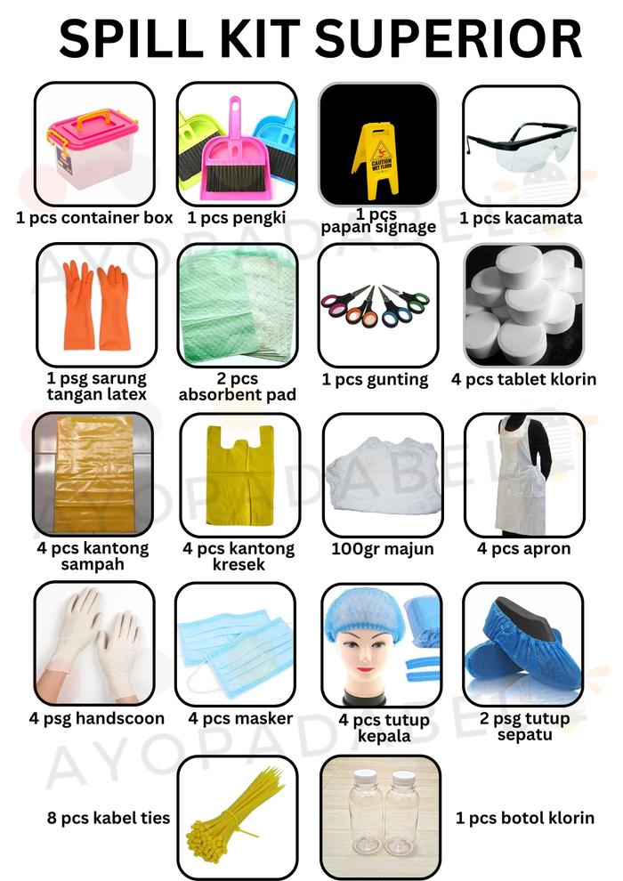 Promo SPILL KIT / APD RUMAH SAKIT - Set KOMPLIT - Superior (BOX) - Kab ...