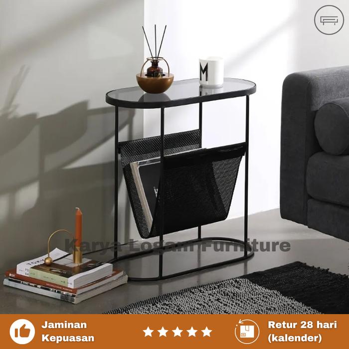 Jual Side Table Minimalis Modern - Meja Sudut Jaring Rangka Besi Top ...