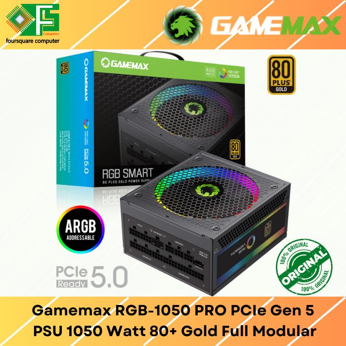 Jual PSU Gamemax RGB-1050 PRO 1050w 80+ Gold PCIe Gen 5 | 1050 Watt ...