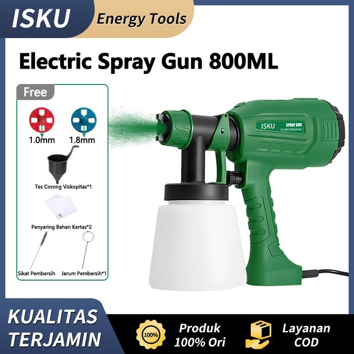 Promo Isku Alat Cat Semprot Listrik 400W 800ML Electric Spray Gun ...
