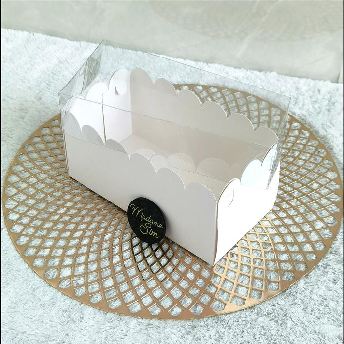 Promo BOX MIKA PUTIH - DOS KUE KERING LAMINASI - KOTAK DESSERT 20x10x10 ...