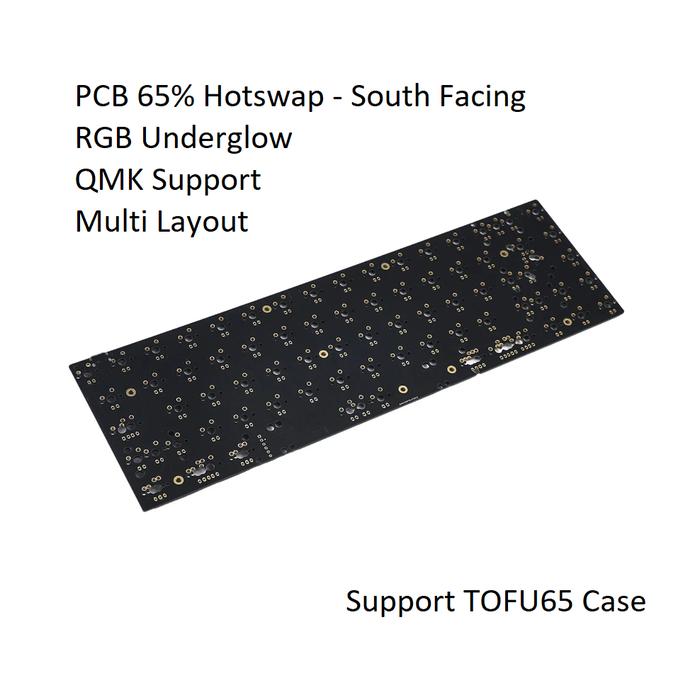 Jual PCB 65 Hotswap South Facing RGB Underglow Mechanical Keyboard ...