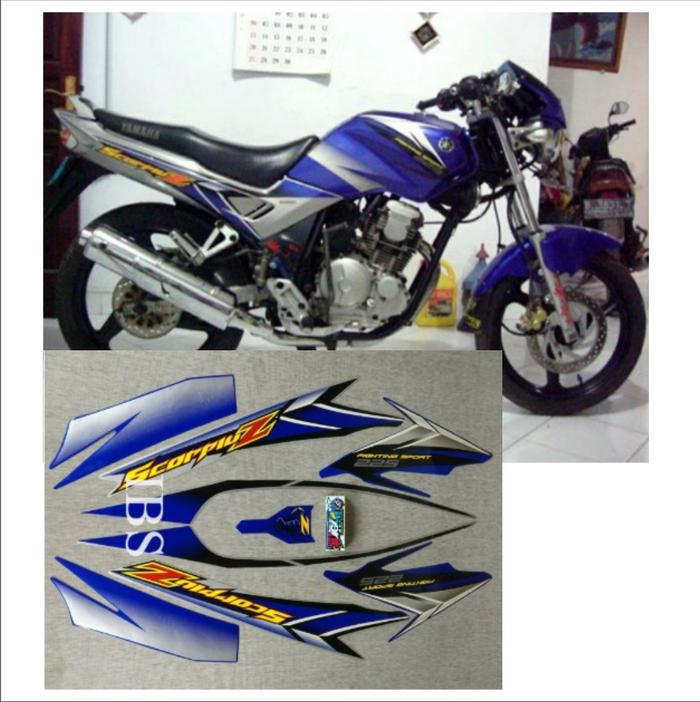 Jual STRIPING SCORPIO Z BIRU TAHUN 2005 2006 ORI YAMAHA POLET - Kab ...