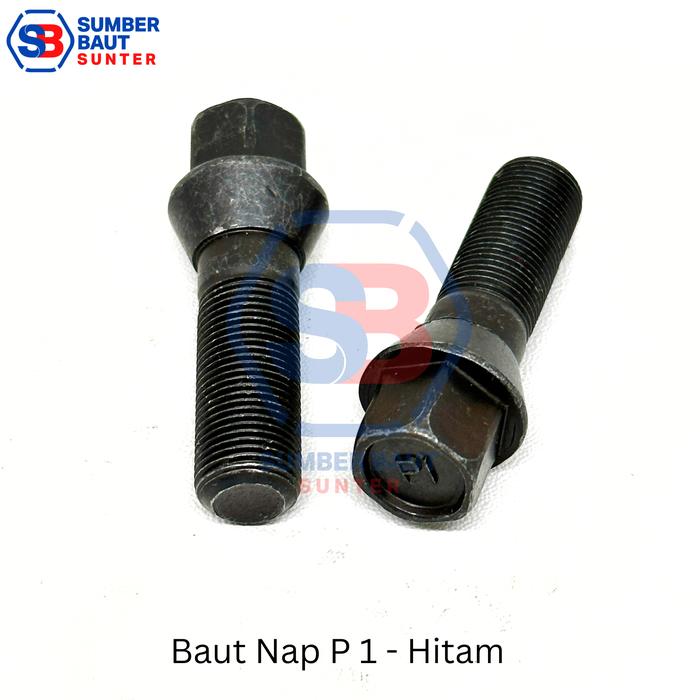 Jual P 1 Baut Nap FE 111 As Roda / Axle Bolt RR - Drat Halus - Hitam ...