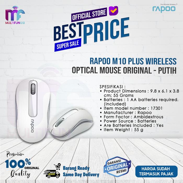 Jual Rapoo M10 Plus Wireless Optical Mouse Original - Putih - Jakarta ...