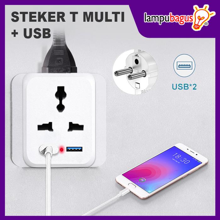 Jual Steker T Multi Serbaguna + Terminal USB SNI - Kab. Tangerang ...
