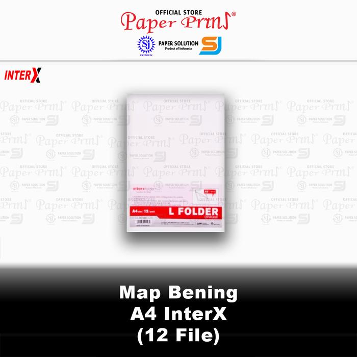 Jual Map Bening L Folder One A4 InterX Clear - 1 Pack 12 Sleeves ...