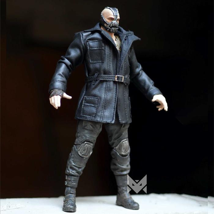 Jual 1/10 1/12 Custom Coat Kulit Leather Hitam McFarlane Bane Mezco DC ...