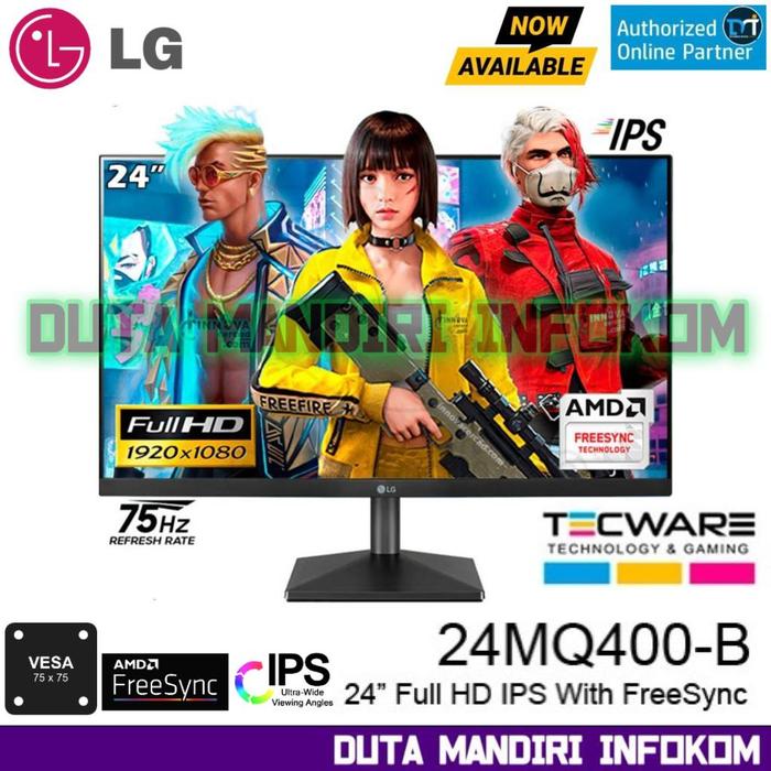 Promo LG 24MQ400 B 24" Inch - FHD IPS 75Hz FreeSync HDMI VGA Monitor ...